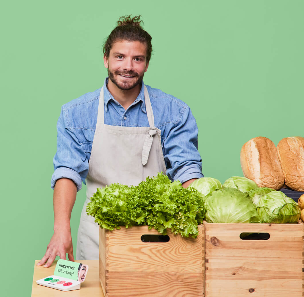 Smiley face rating system for customer feedback | HappyOrNot®