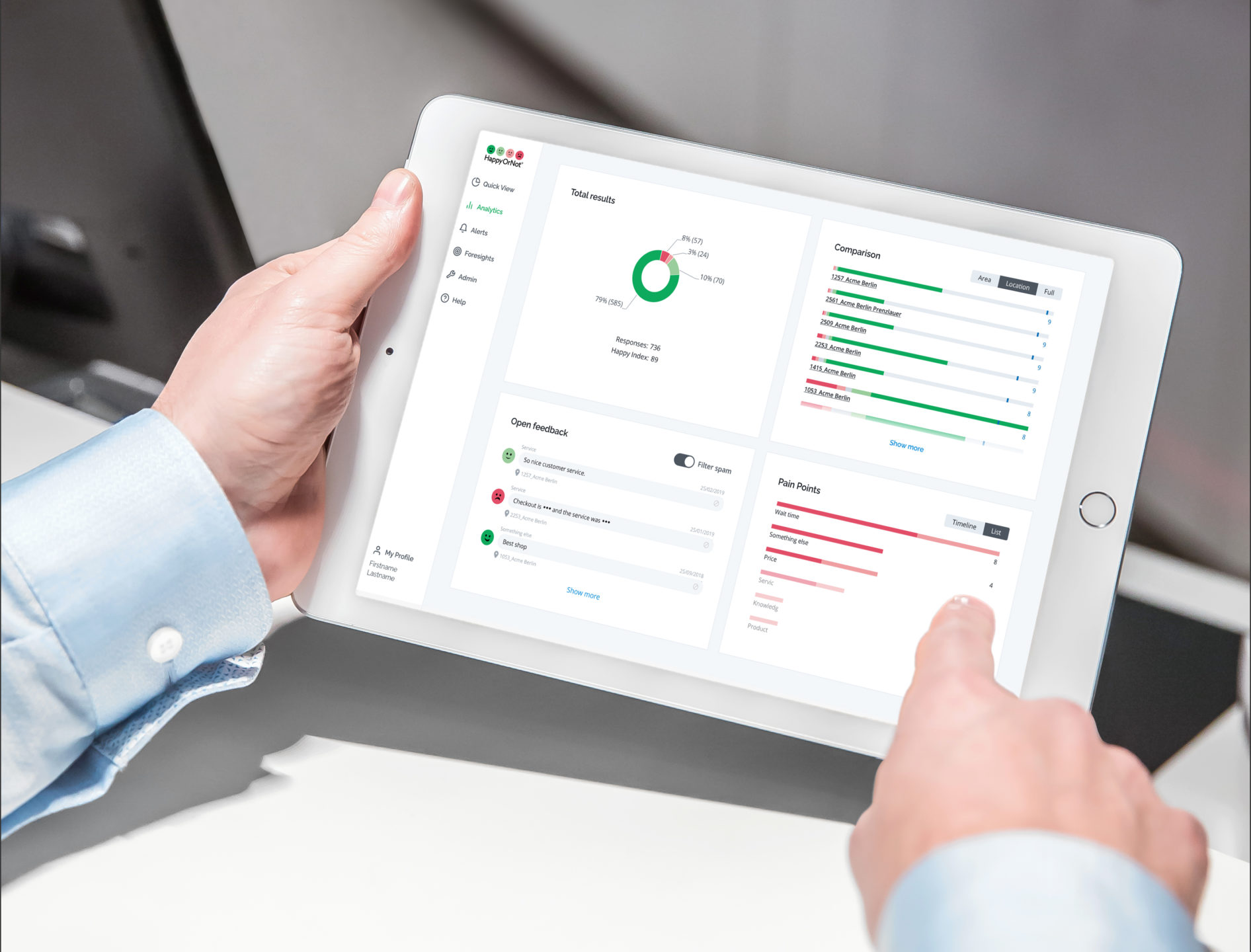 HappyOrNot customer feedback machine price
